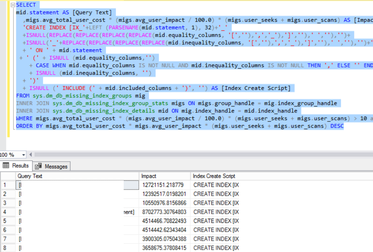 Why Is My Query Not Using Missing Index Tip Sql Server R Hot Picture